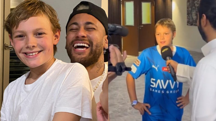Filho de Neymar dá entrevista em inglês na Arábia Saudita e impressiona ...