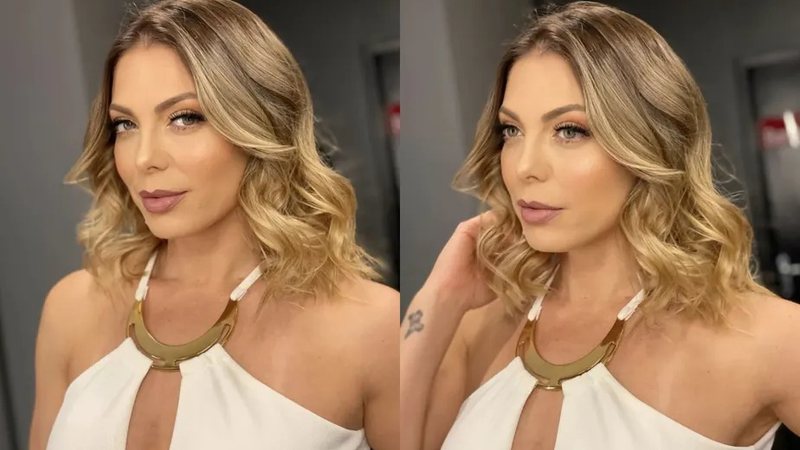 Com vestido de fenda profunda, Sheila Mello quase mostra demais em ...