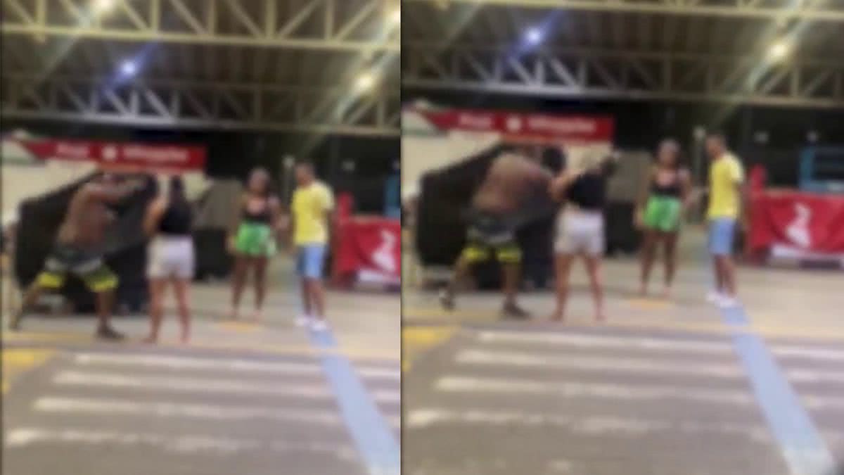 Mulher é agredida com soco por homem na Estação Pirajá; assista Mulher é agredida com soco por homem na Estação Pirajá; assista