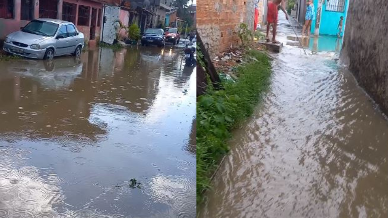 VÍDEO: Fortes chuvas deixam rua completamente alagada em cidade na ...
