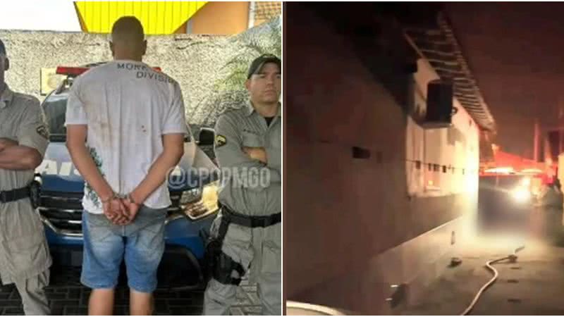 Após término, homem incendeia casa da ex e agride PMs com socos Após término, homem incendeia casa da ex e agride PMs com socos