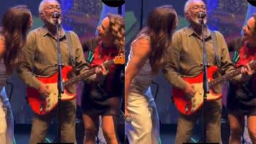 Ivete e Daniela invadem palco e cantam juntas com Gilberto Gil na Concha
