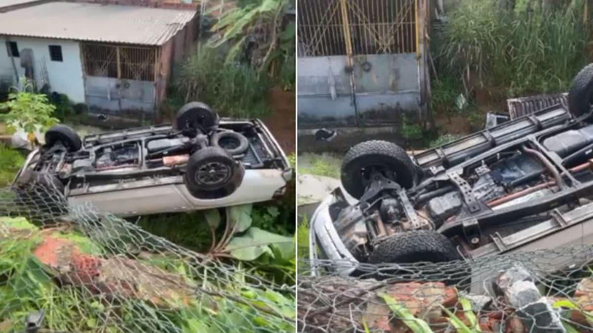 VÍDEO: Carro capota e vai parar nos fundos de oficina mecânica em ...