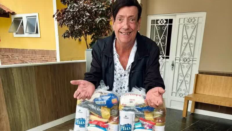 Apresentadora da Globo envia cestas básicas para Marcos Oliveira e ator agradece: “Anjo da guarda”