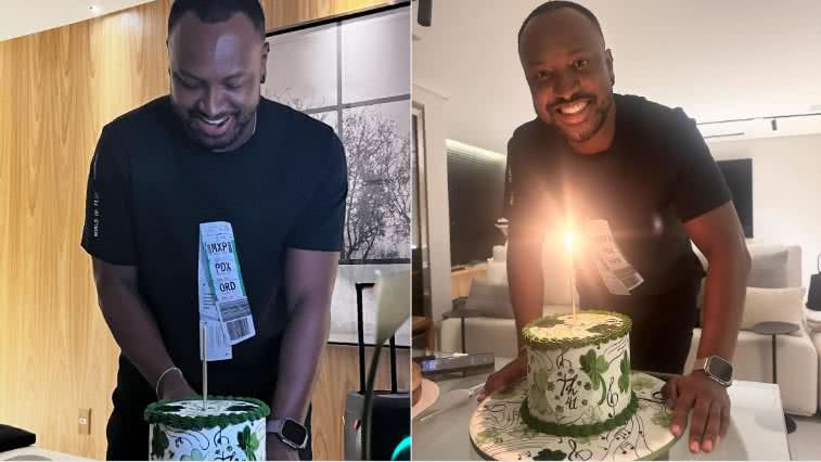 Thiaguinho comemora aniversário com ex-mulher e 'amigo cancelado' Thiaguinho comemora aniversário com ex-mulher e 'amigo cancelado'