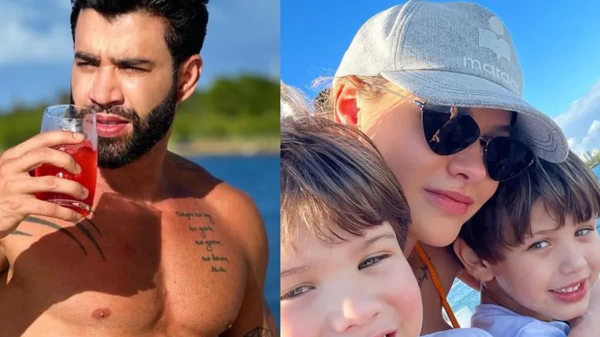De sunga, Gusttavo Lima curte passeio de Iate em Miami e exibe corpo sarado