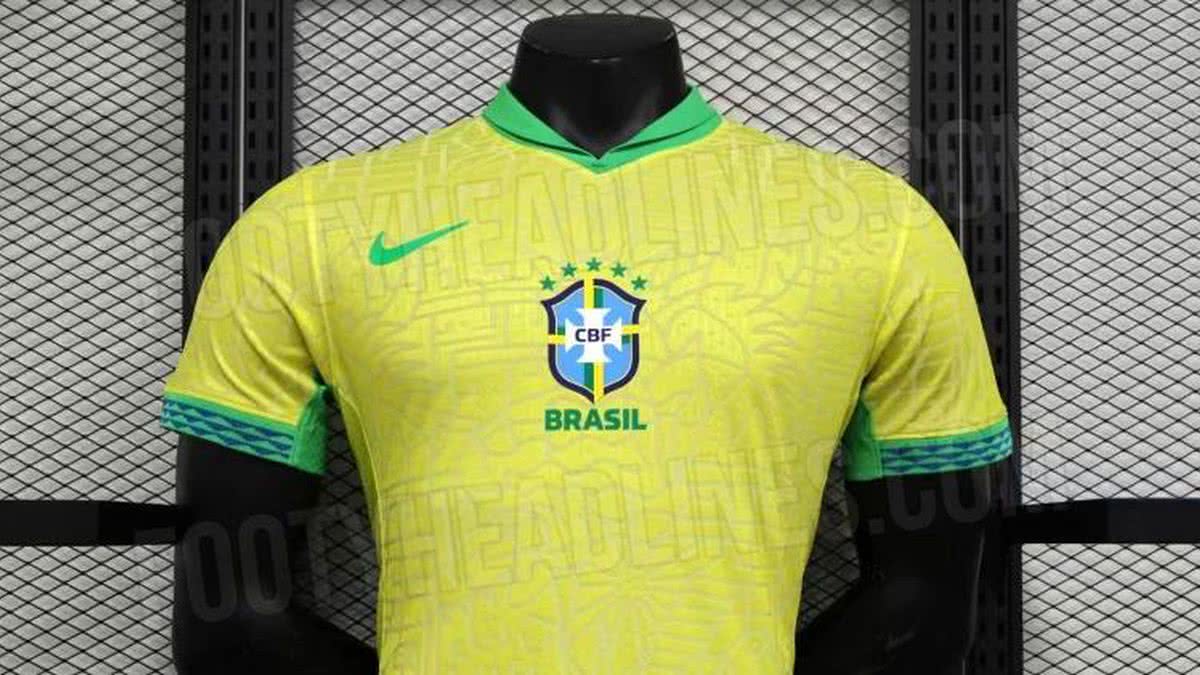 Site vaza provável novo uniforme da Seleção Brasileira para 2024; confira