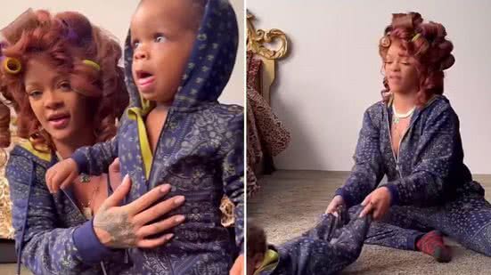 Rihanna encanta web com ensaio com os filhos, Rza e Riot