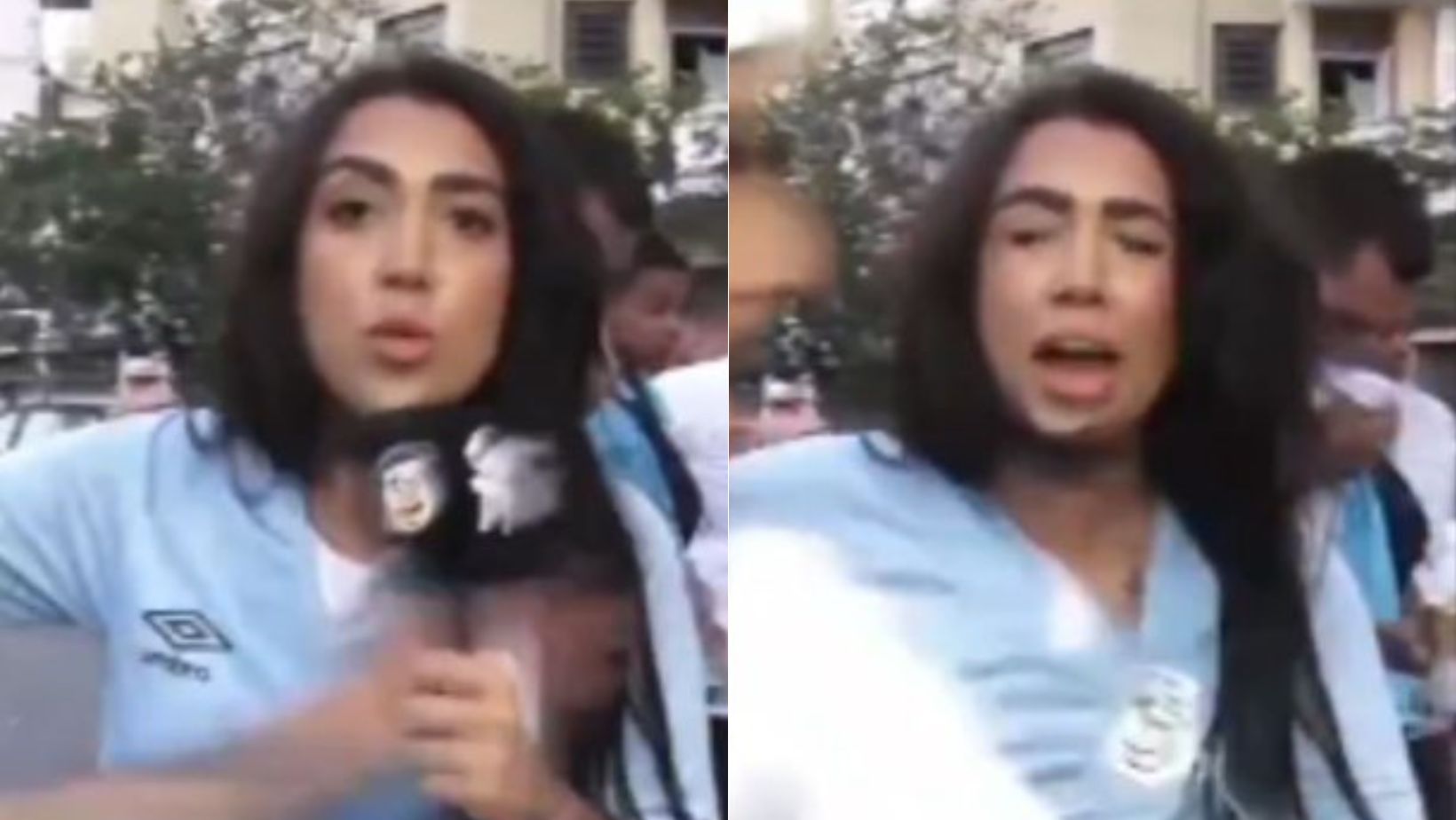 VÍDEO: Repórter é agredida ao vivo por torcedor durante cobertura pós-jogo