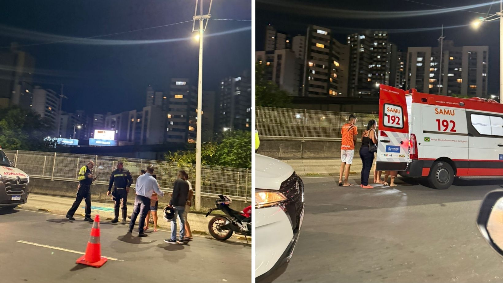 Acidente interdita faixa da Avenida ACM na noite desta terça-feira