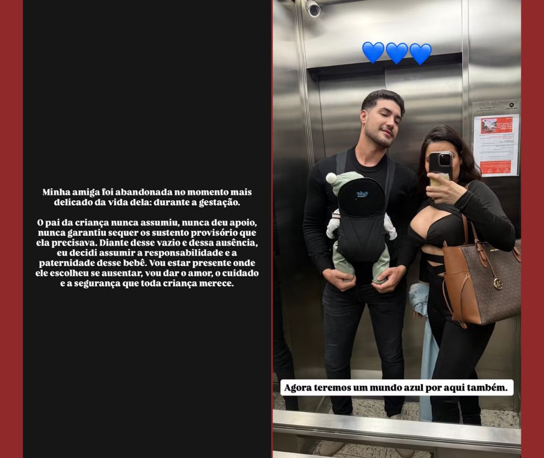 Ex de Rico Melquiades assume paternidade do filho de ex-Fazenda