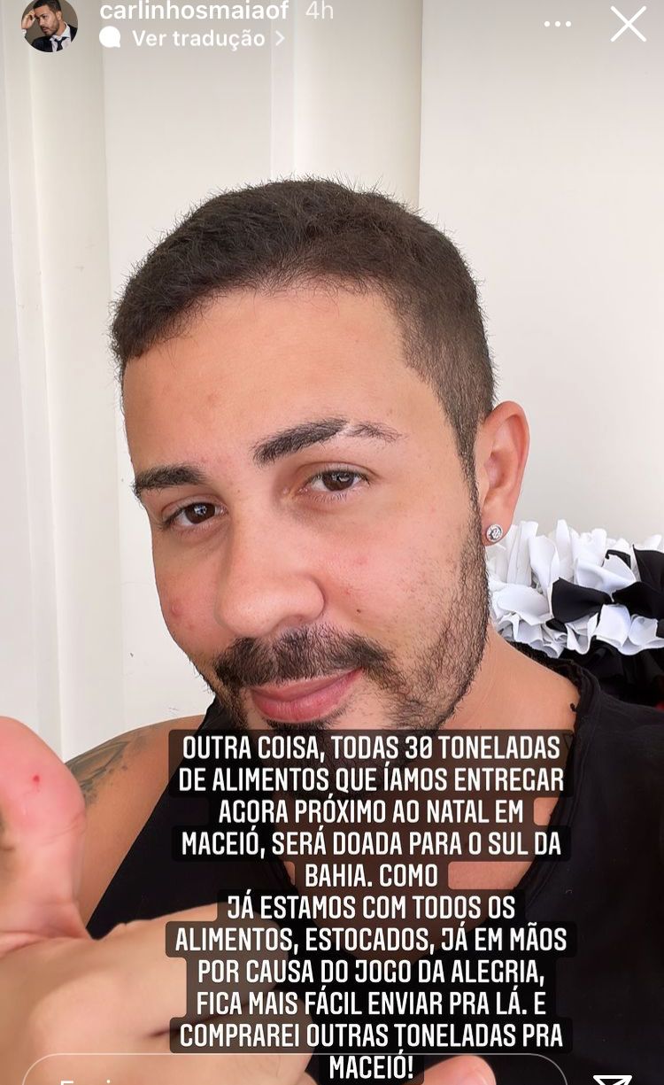 Humorista e influencer vai doar 30 toneladas de alimentos para sul da Bahia