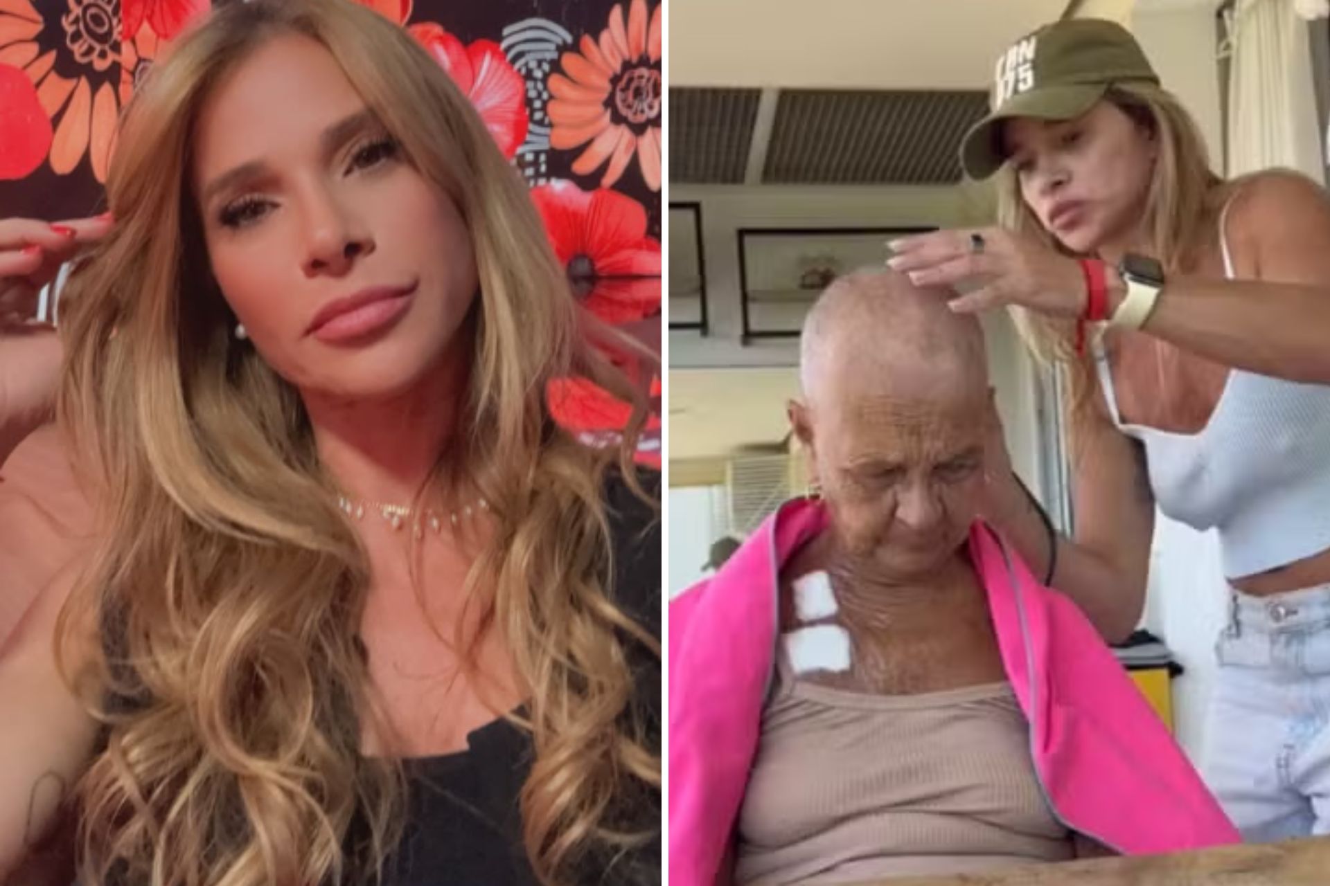 Emocionante! Dany Bananinha raspa cabelo da mãe que está com câncer ...