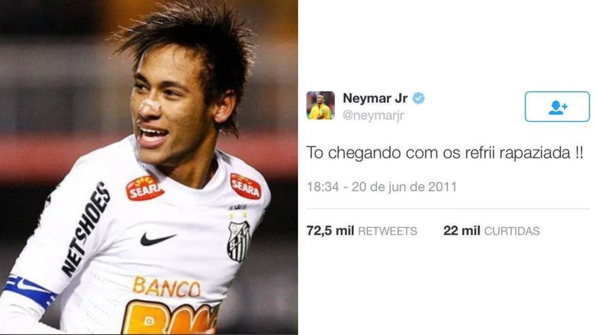 Após anúncio da volta ao Santos, Neymar relembra brincadeira antiga nas redes sociais; confira