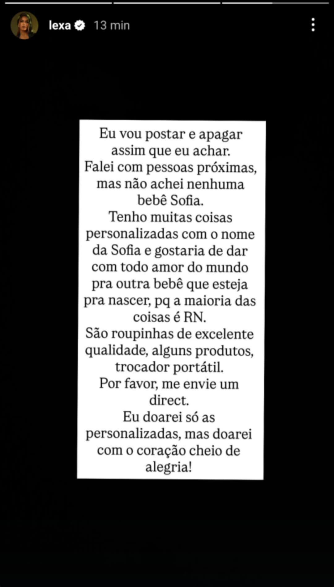 Após perda da filha, Lexa toma decisão importante sobre itens do enxoval