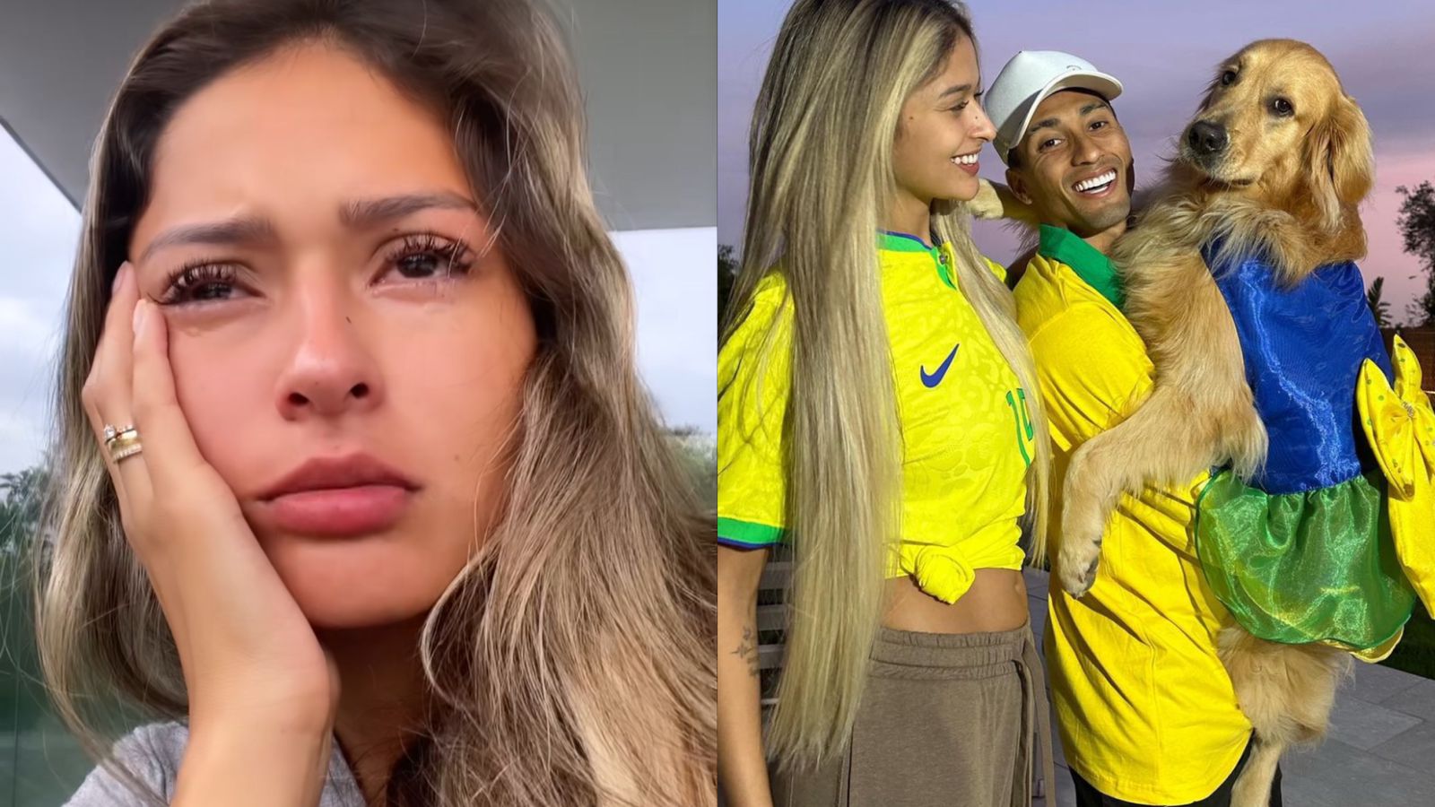 Namorada "disputa" atenção com cadela em despedida de jogador, mas pet ...