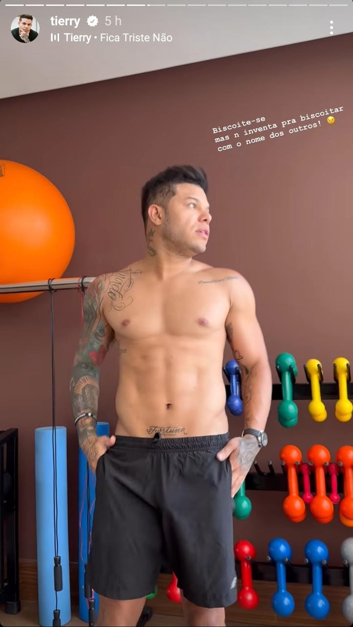 Após ser rejeitado, Tierry manda indireta para influenciadora; confira