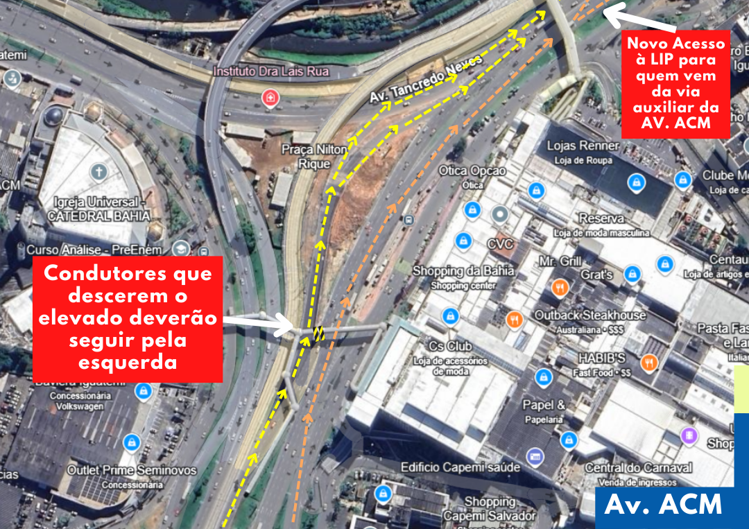 Avenida ACM tem mudanças no trânsito e novo acesso; veja o que muda